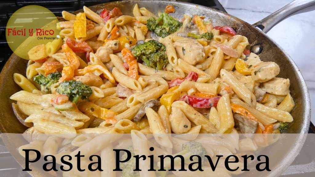Receta fácil de Pasta Primavera paso a paso para una comida saludable y ...