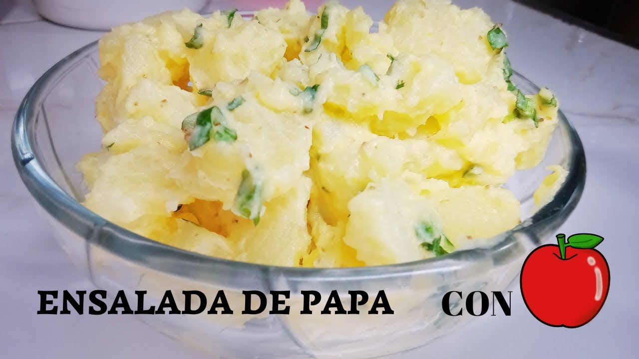 Receta de Ensalada de Papa con Manzana Fácil y Deliciosa para ...
