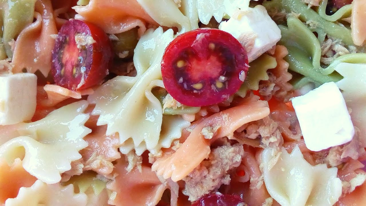 Receta de Ensalada de Pasta con Atún y Queso Feta Fácil y Rápida ...