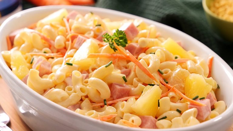 Receta de Ensalada de Pasta con Mayonesa y Piña Fácil y Deliciosa Paso ...