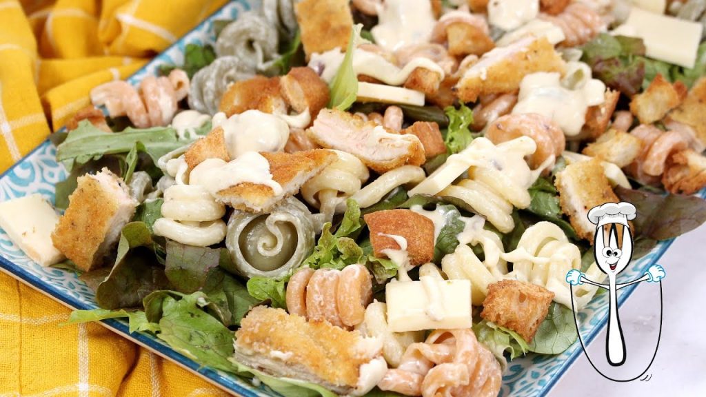 Receta de Ensalada de Pasta con Salsa César Fácil y Rápida para tu ...