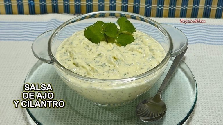 Receta de Mayonesa con Cebolla Ajo y Cilantro Paso a Paso Fácil y ...