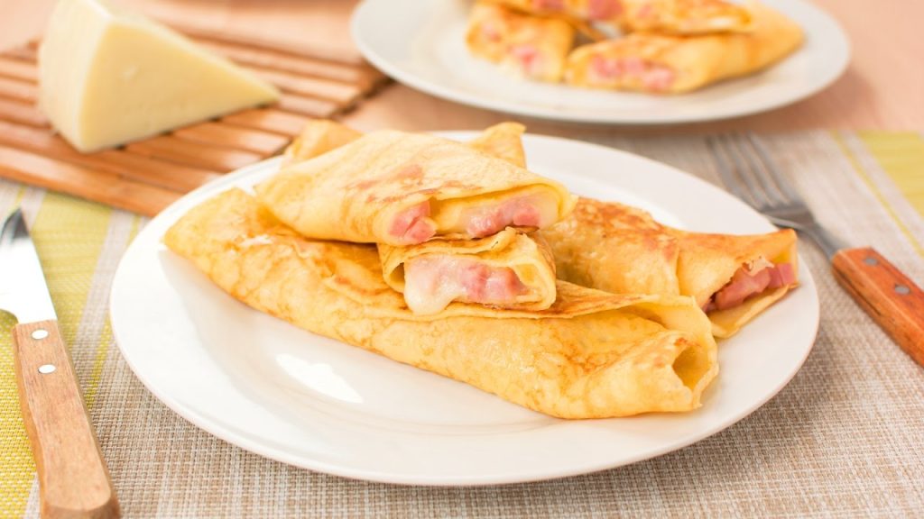 Receta de Crepes Salados de Jamón y Queso Paso a Paso para un Desayuno ...